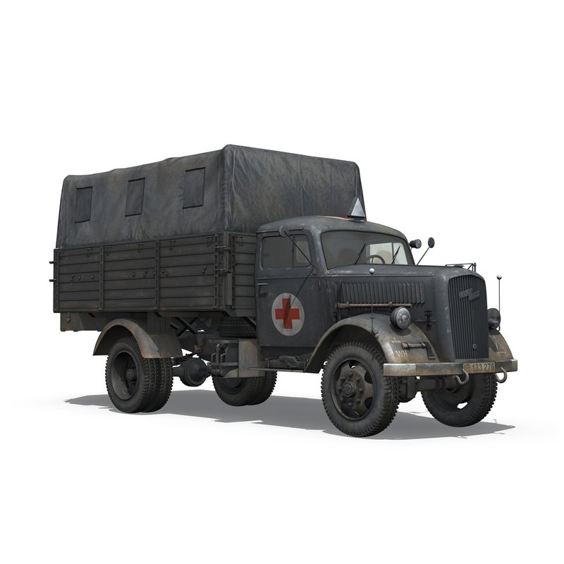 Opel Blitz - Ambulance - SanAbt30 3D Model by panaristi