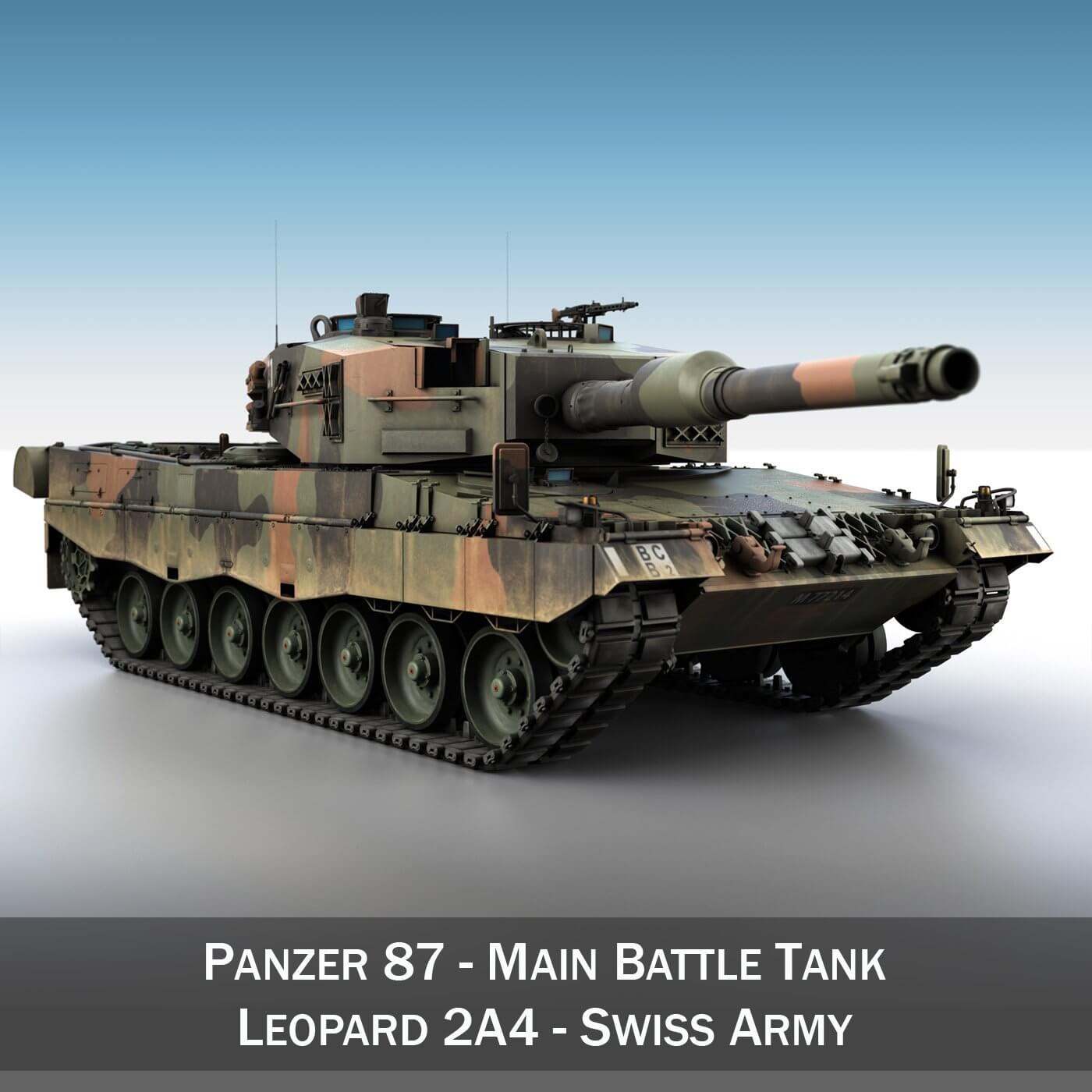 Panzer 87 - Swiss Army 3D Model by panaristi