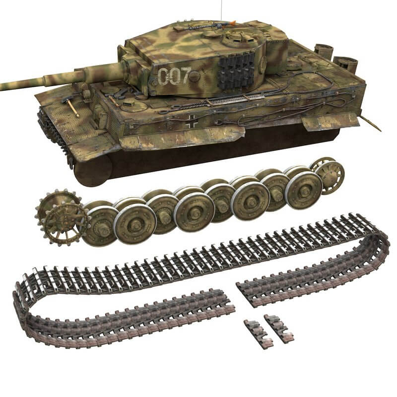 Panzer VI - Tiger - 007 - Late Production 3D Model by panaristi