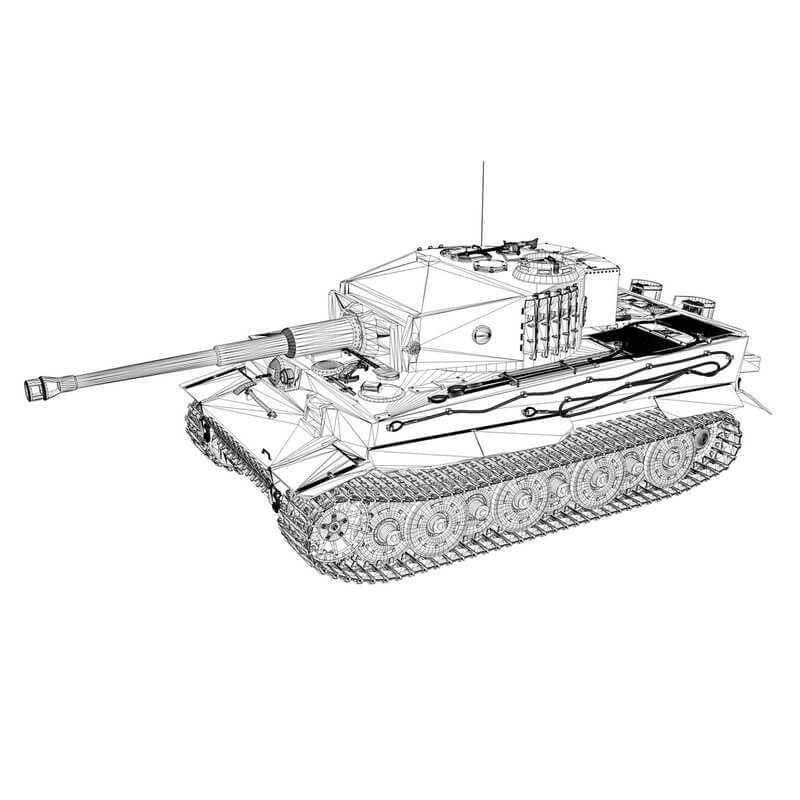Panzer VI - Tiger - 132 - Late Production 3D Model by panaristi