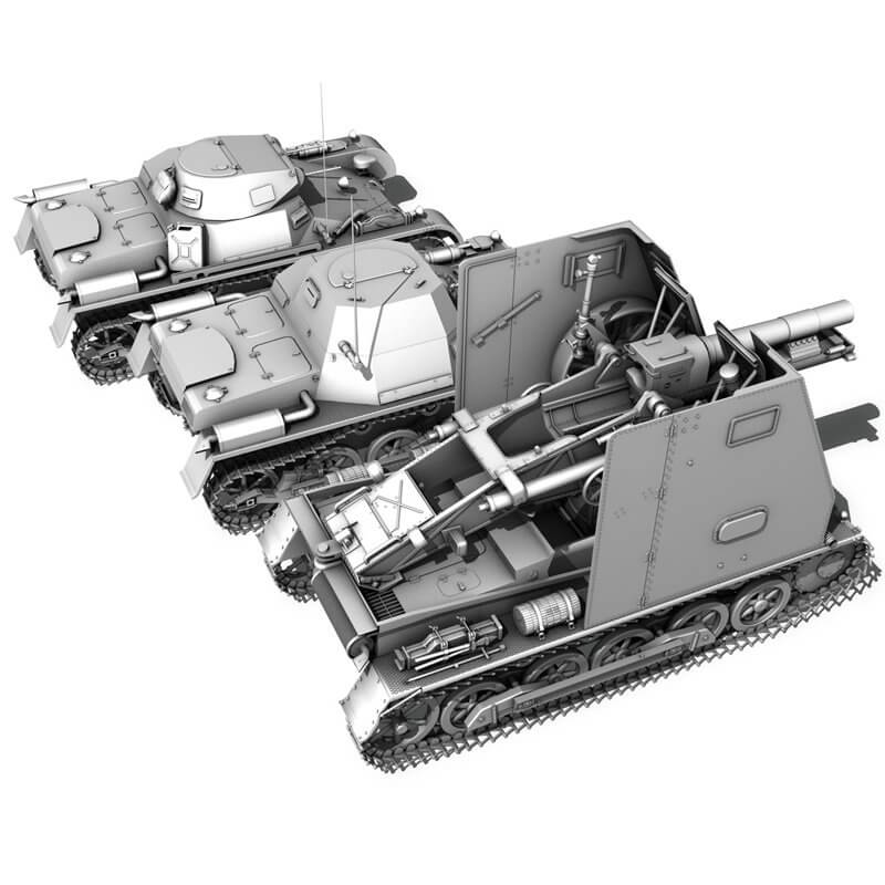 Panzerkampfwagen 1 (Panzer 1) - Collection 3D Model by panaristi