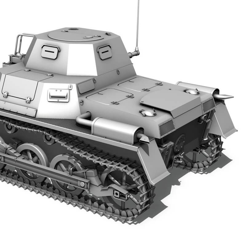 Panzerkampfwagen 1 (Panzer 1) - Collection 3D Model by panaristi