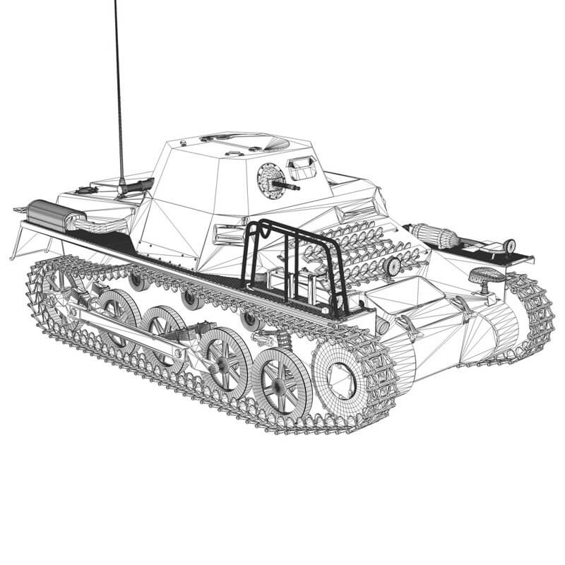 Panzerkampfwagen 1 (Panzer 1) - Collection 3D Model by panaristi