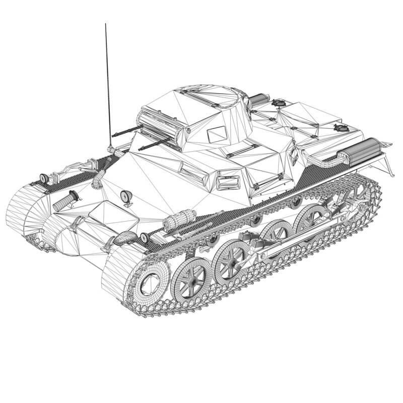 Panzerkampfwagen 1 (Panzer 1) - Collection 3D Model by panaristi