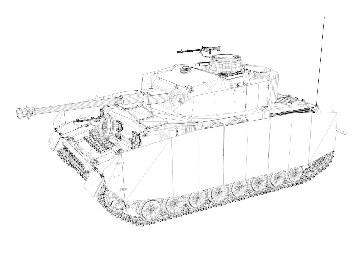 PzKpfw IV - Panzer 4 - Ausf.H - 618 3D Model by panaristi