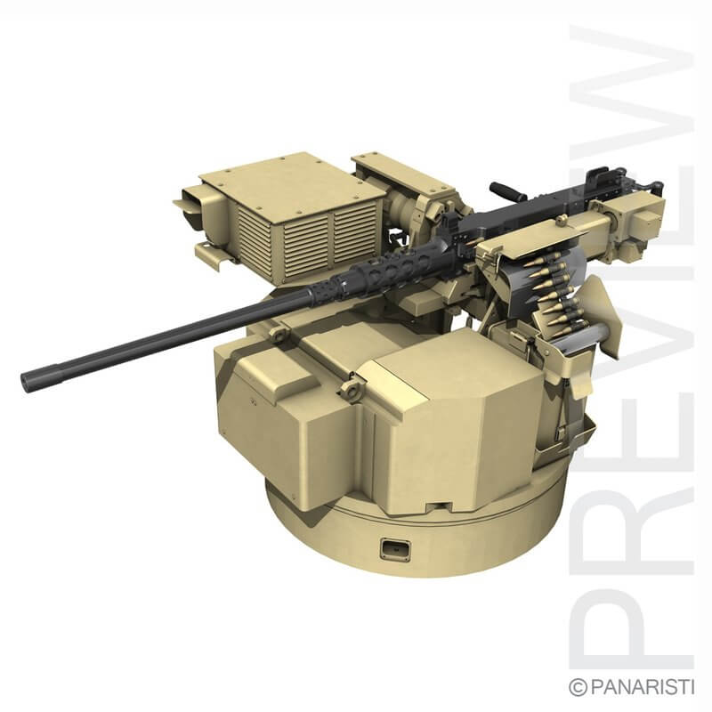 Remote Controlled Weapon Station M2 Browning - 3D Model by panaristi