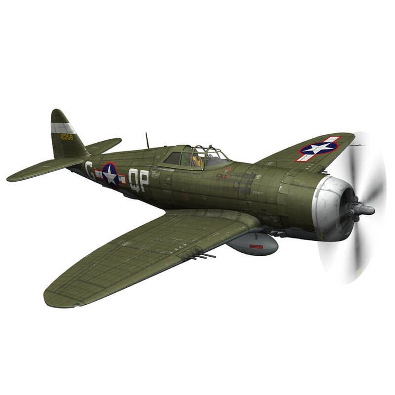 Republic P-47C Thunderbolt - California Or Bust 3D Model by panaristi