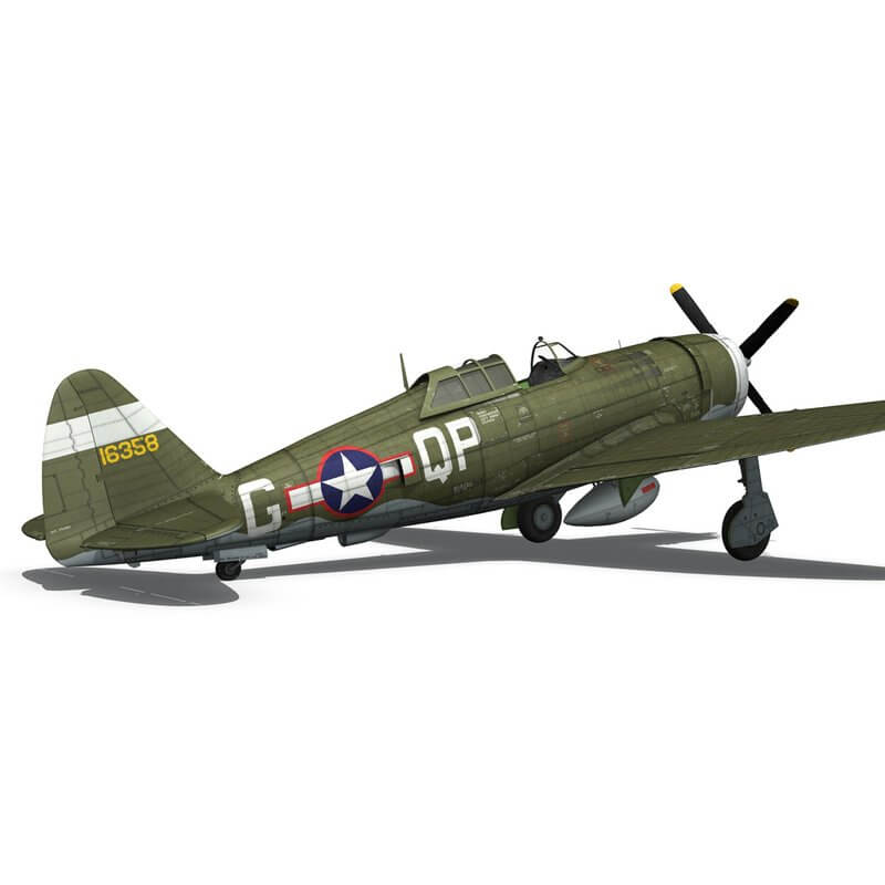 Republic P-47C Thunderbolt - California Or Bust 3D Model by panaristi