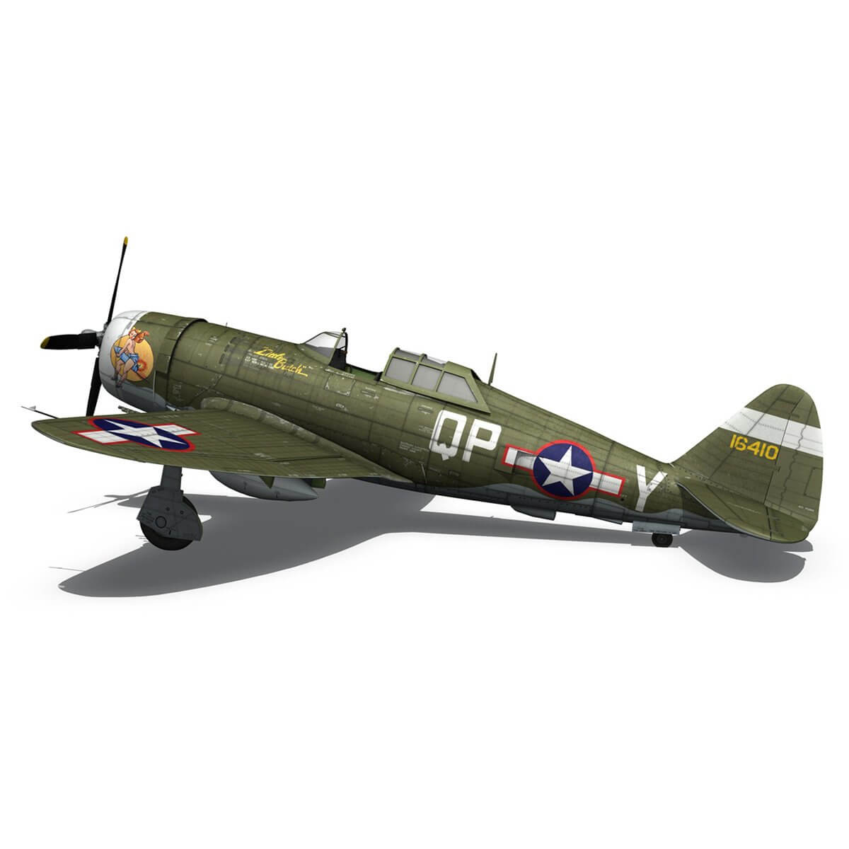Republic P-47C Thunderbolt - Little Butch 3D Model by panaristi