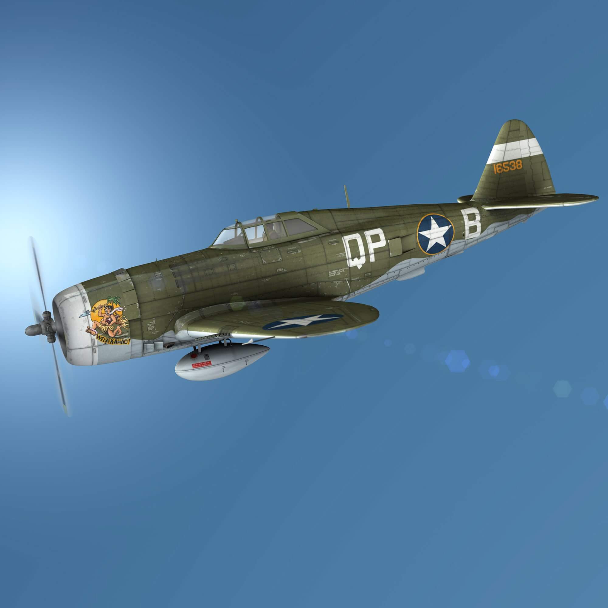 Republic P-47C Thunderbolt - Wela Kahao 3D Model by panaristi