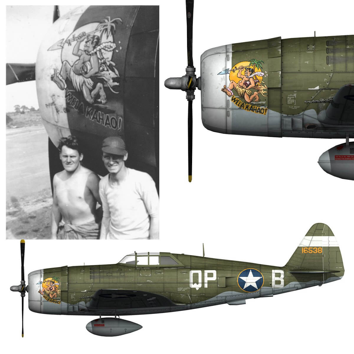 Republic P-47C Thunderbolt - Wela Kahao 3D Model by panaristi