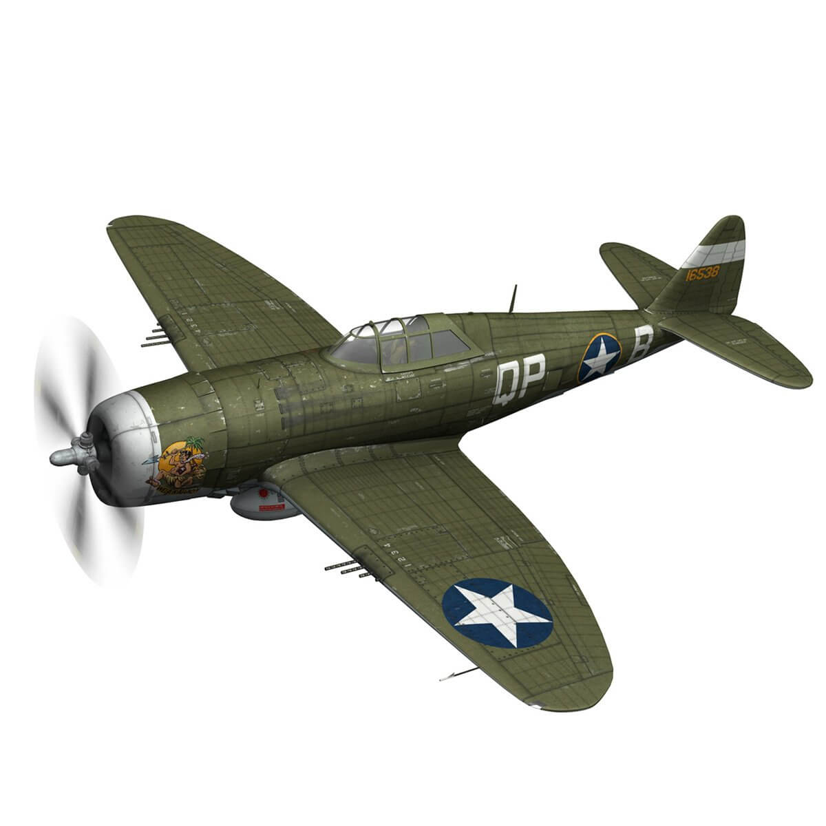 Republic P-47C Thunderbolt - Wela Kahao 3D Model by panaristi