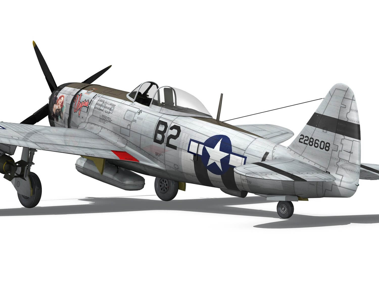 Republic P-47D Thunderbolt - Virginia 3D Model by panaristi