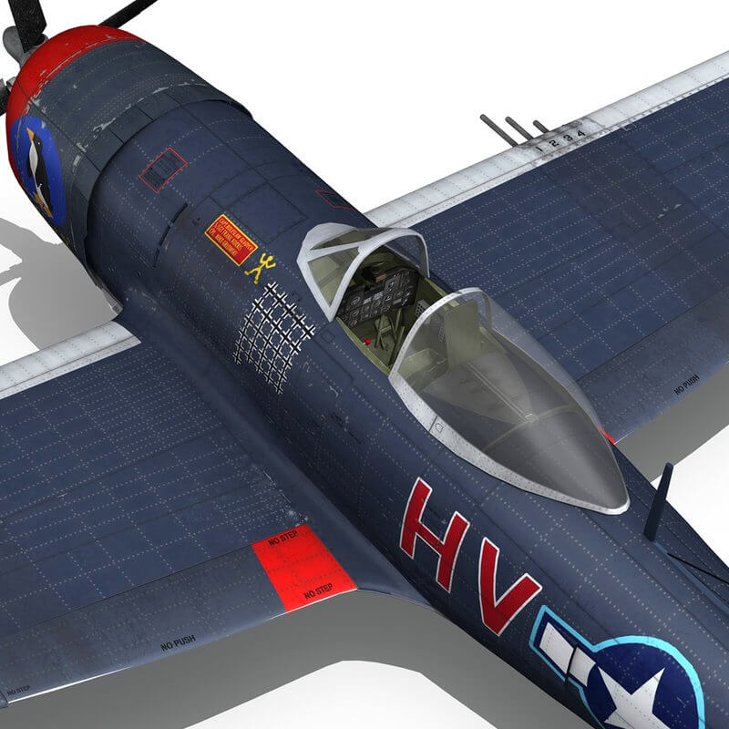 Republic P-47M Thunderbolt - Pengie V 3D Model by panaristi