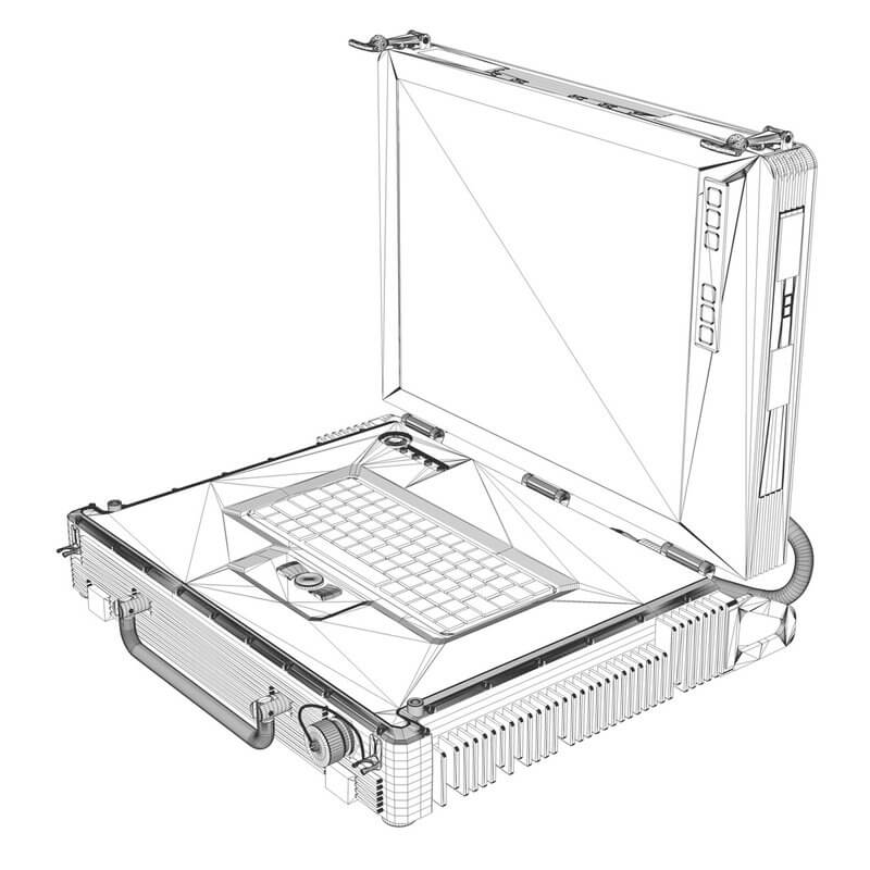 Rugged Military Outdoor Laptop - 3D Model by panaristi