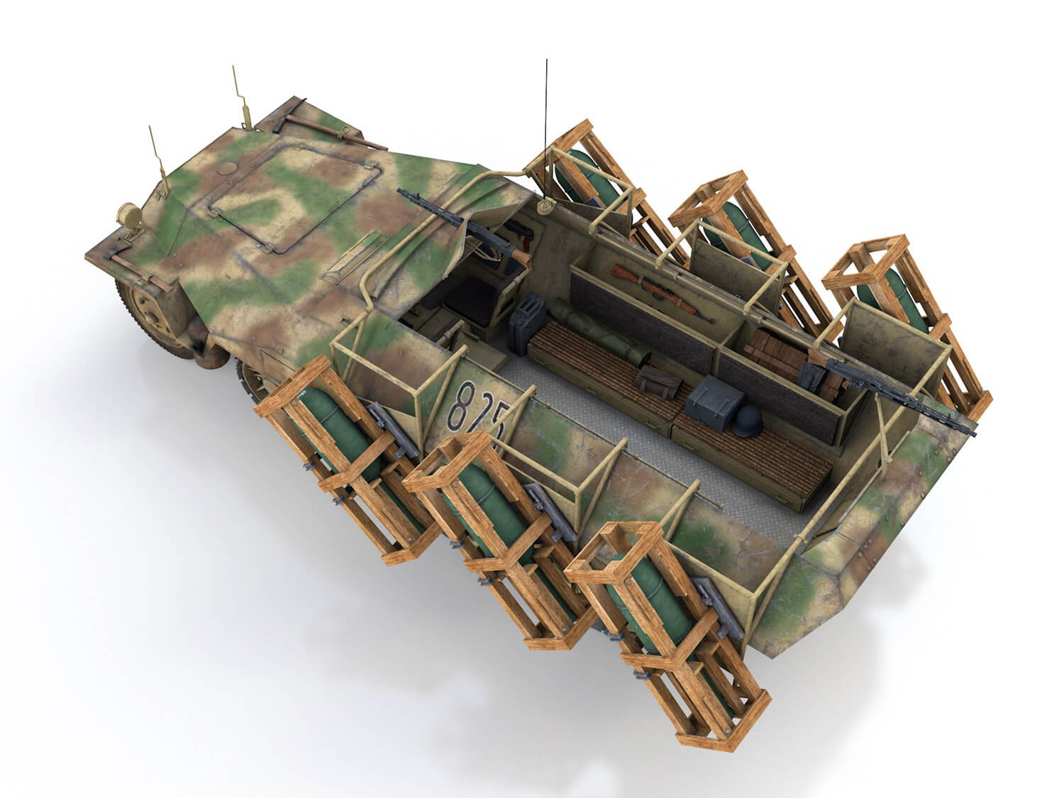 SD.KFZ 251/1 Ausf.D - Stuka Zu Fuss - 825 3D Model by panaristi