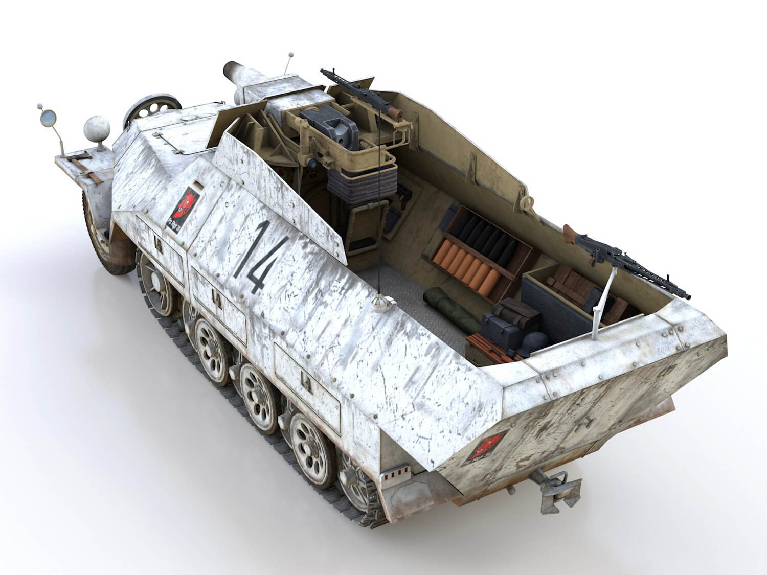 SD.KFZ 251/9 - Ausf.D - Stummel - 14 3D Model by panaristi