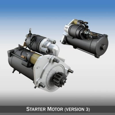 Starter Motor 03 - 3D Model by panaristi
