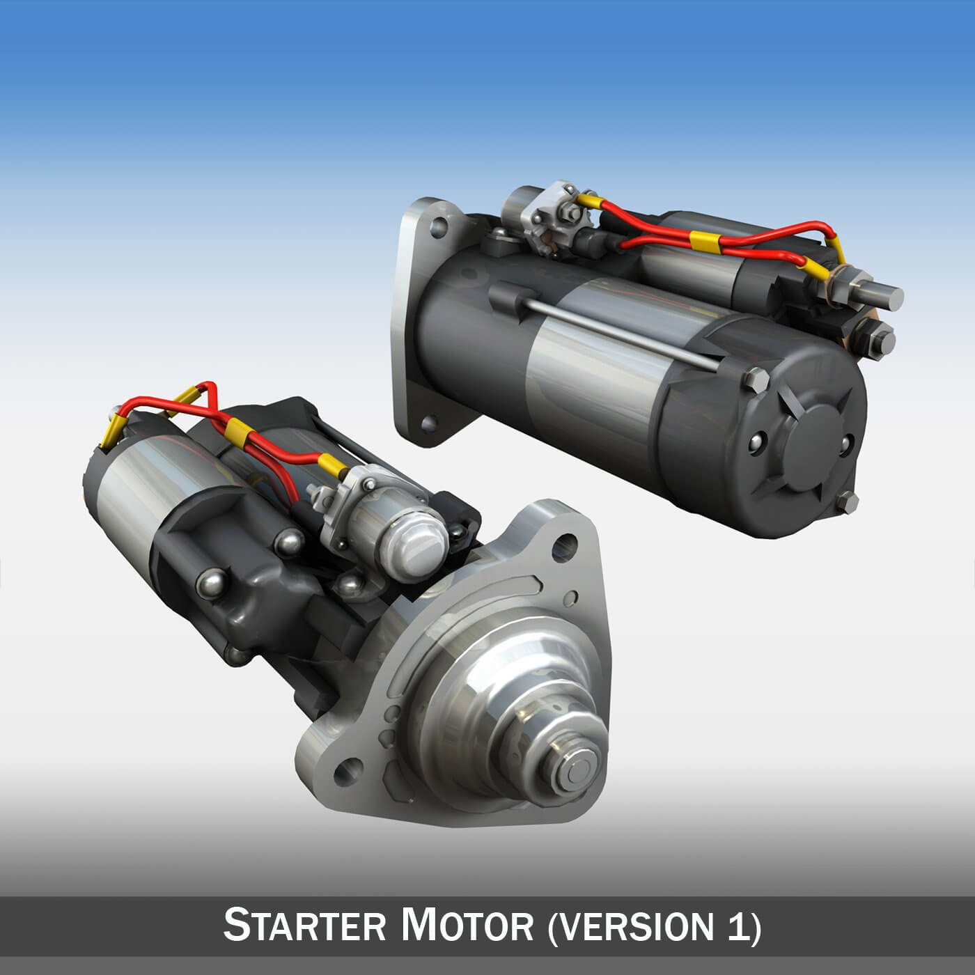 Starter Motor - 3D Model by panaristi