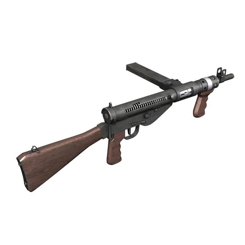 Sten MK.V Submachine Gun - 3D Model by panaristi