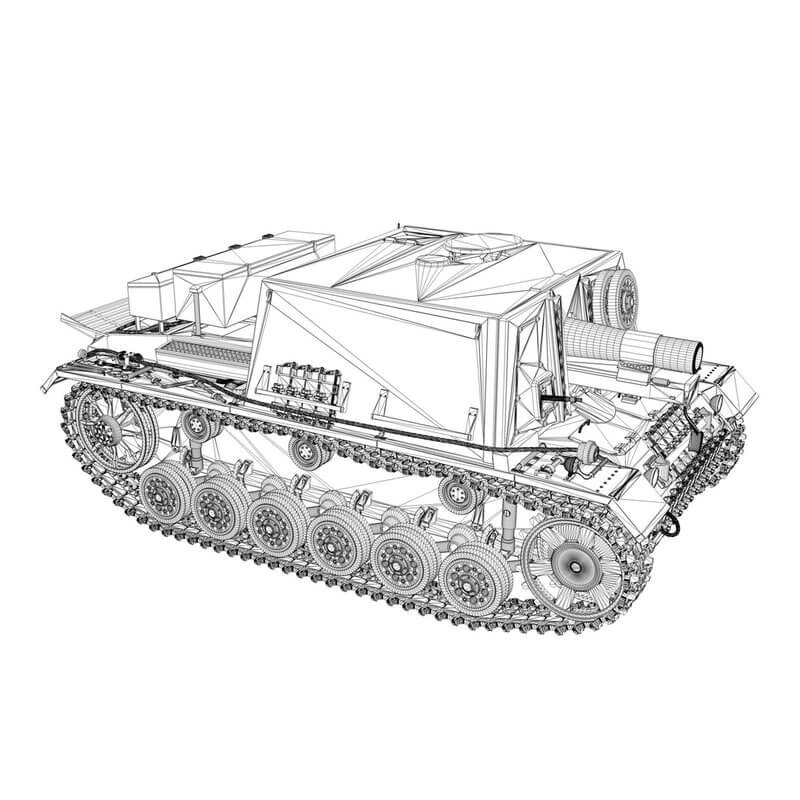 StuIG 33B Sturm-Infanteriegeschutz 33B 3D Model by panaristi