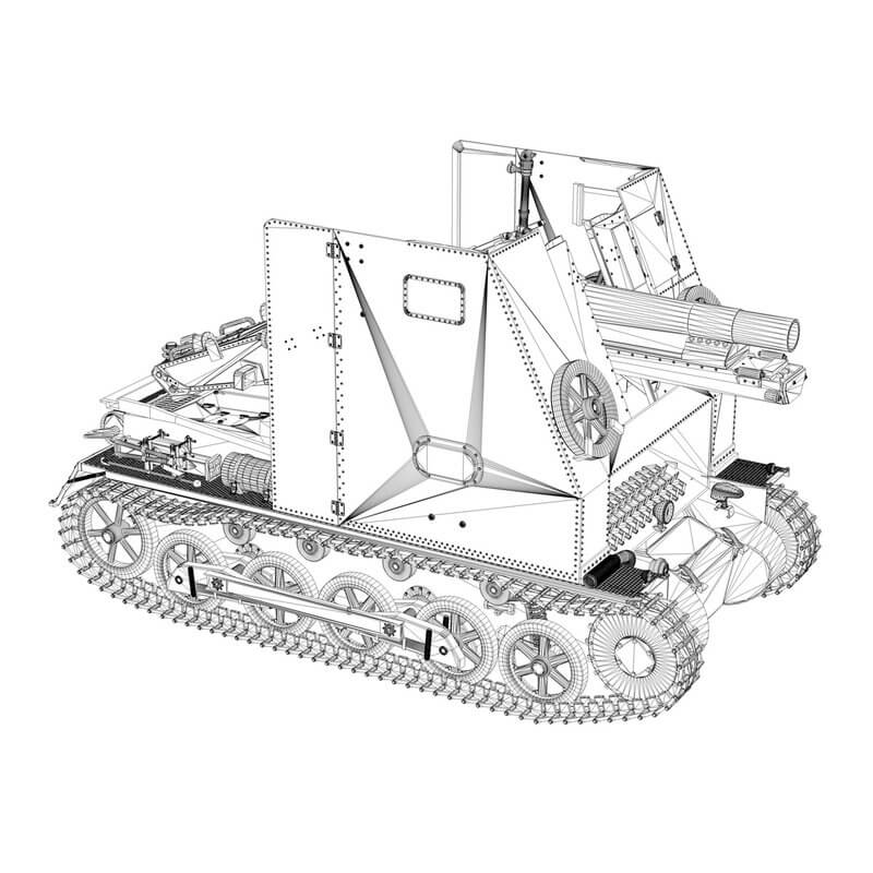Sturmpanzer1 - Bison - 1 PzDiv 3D Model by panaristi