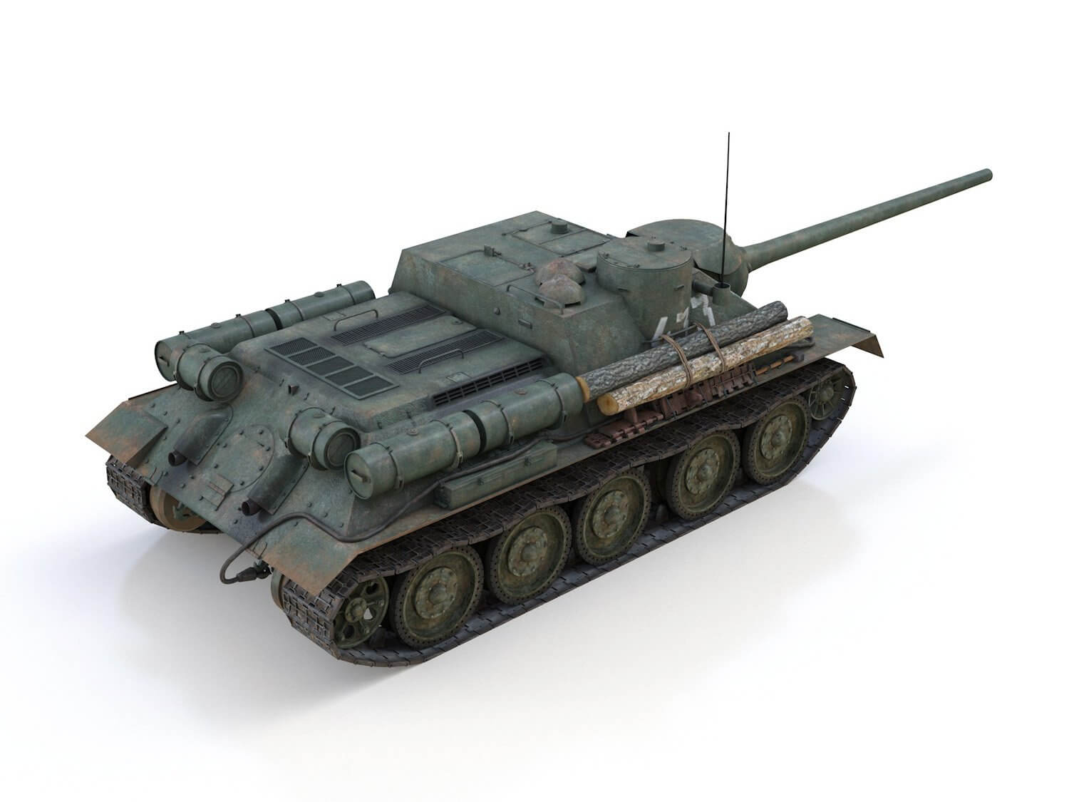 SU-100 - 433 - Soviet Tank Destroyer 3D Model by panaristi