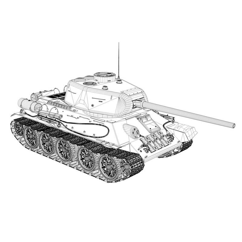T-34 85 - Soviet Medium Tank - 221 3D Model by panaristi