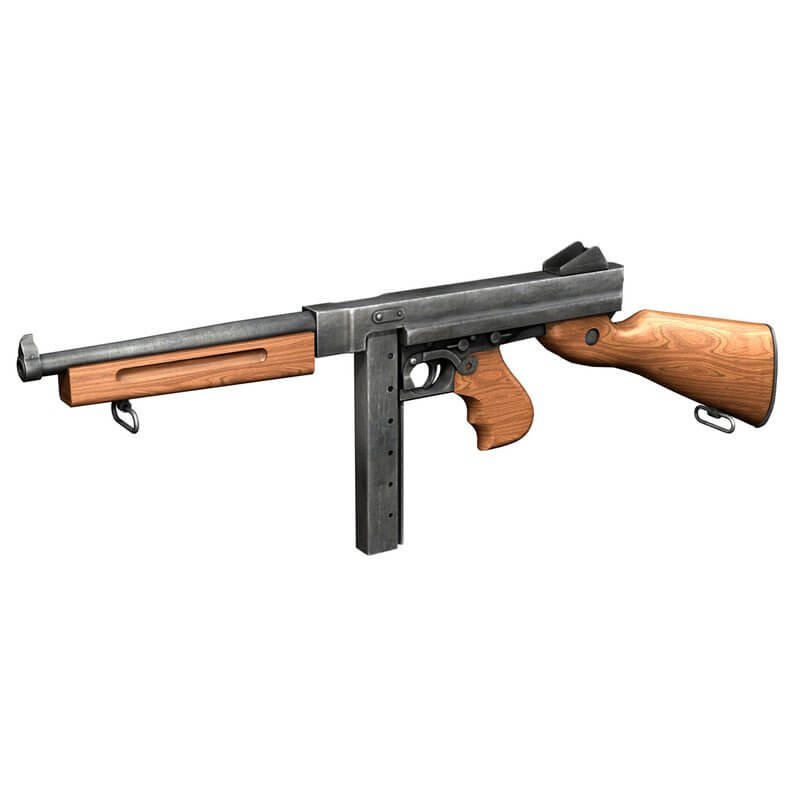 Thompson M1A1 Submachine Gun - 3D Model by panaristi