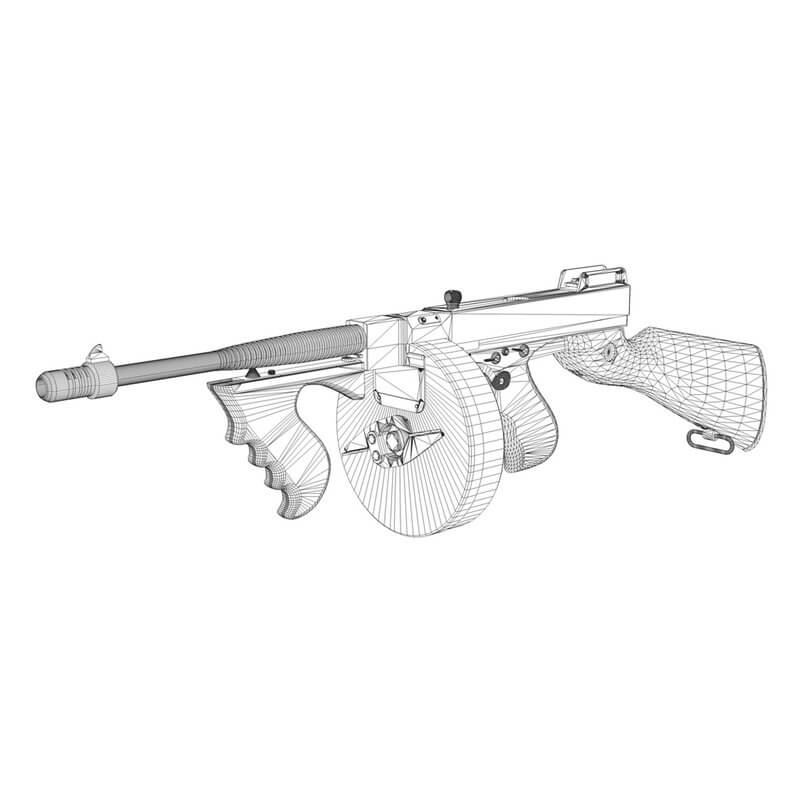 Thompson Model 1928 Submachine Gun by panaristi