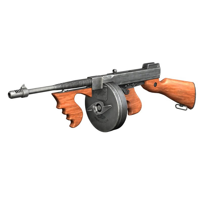 Thompson Submachine Gun - Collection 3D Model by panaristi