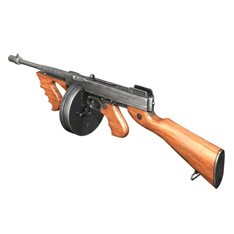 Thompson Submachine Gun - Collection 3D Model by panaristi