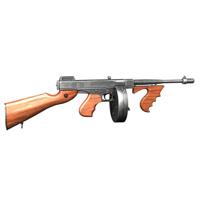 Thompson Submachine Gun - Collection 3D Model by panaristi