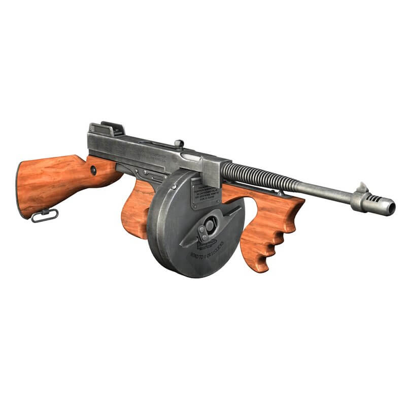 Thompson Submachine Gun - Collection 3D Model by panaristi