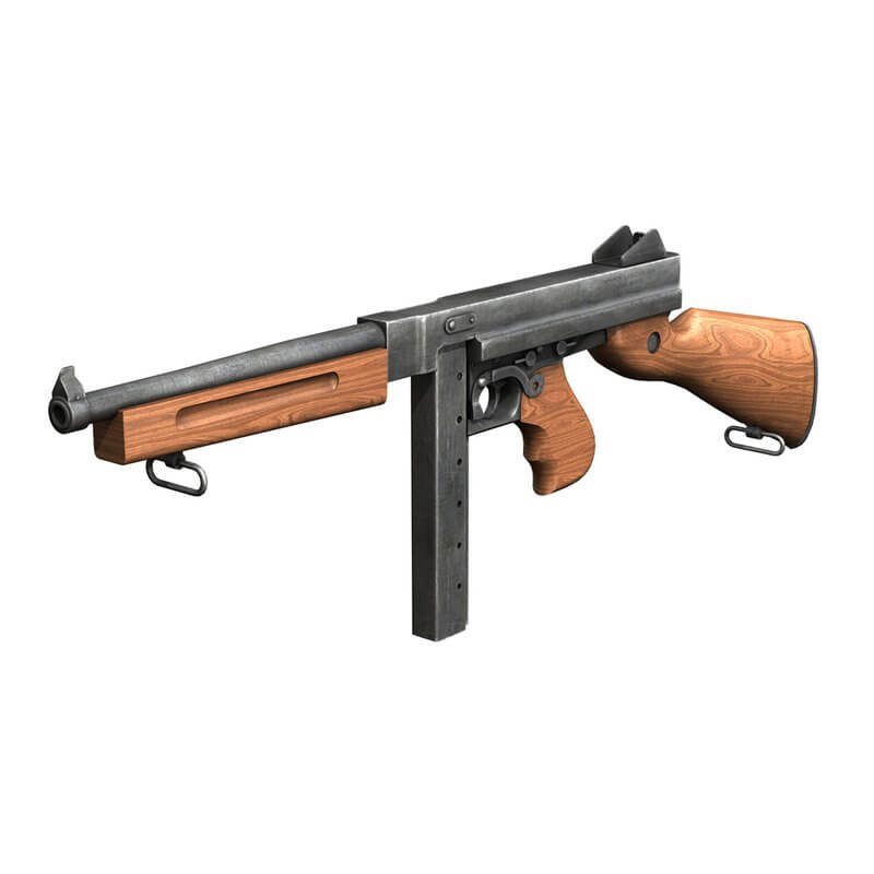 Thompson Submachine Gun - Collection 3D Model by panaristi