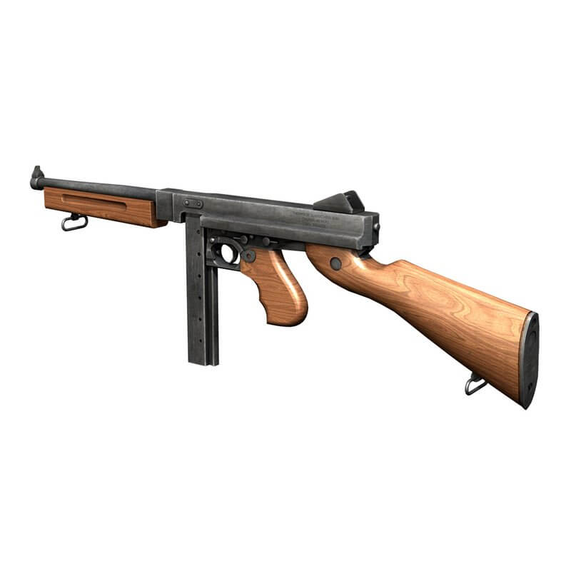 Thompson Submachine Gun - Collection 3D Model by panaristi