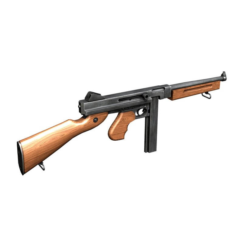 Thompson Submachine Gun - Collection 3D Model by panaristi