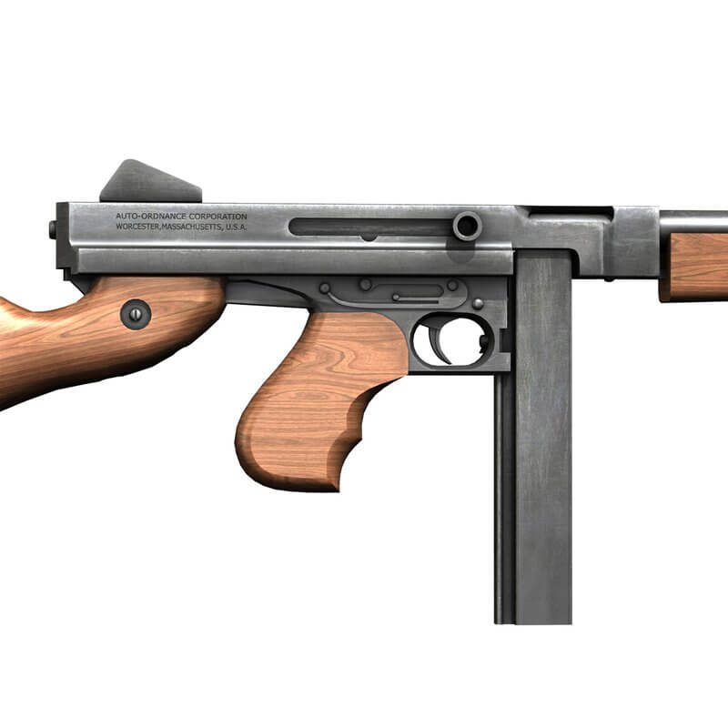 Thompson Submachine Gun - Collection 3D Model by panaristi
