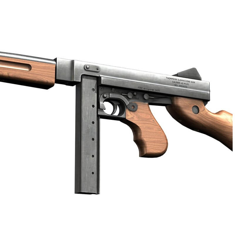 Thompson Submachine Gun - Collection 3D Model by panaristi
