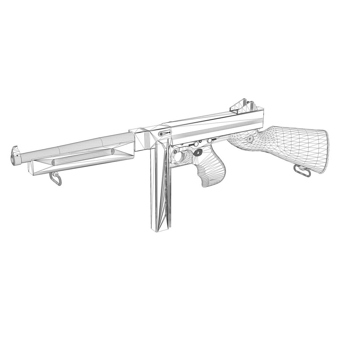 Thompson Submachine Gun - Collection 3D Model by panaristi