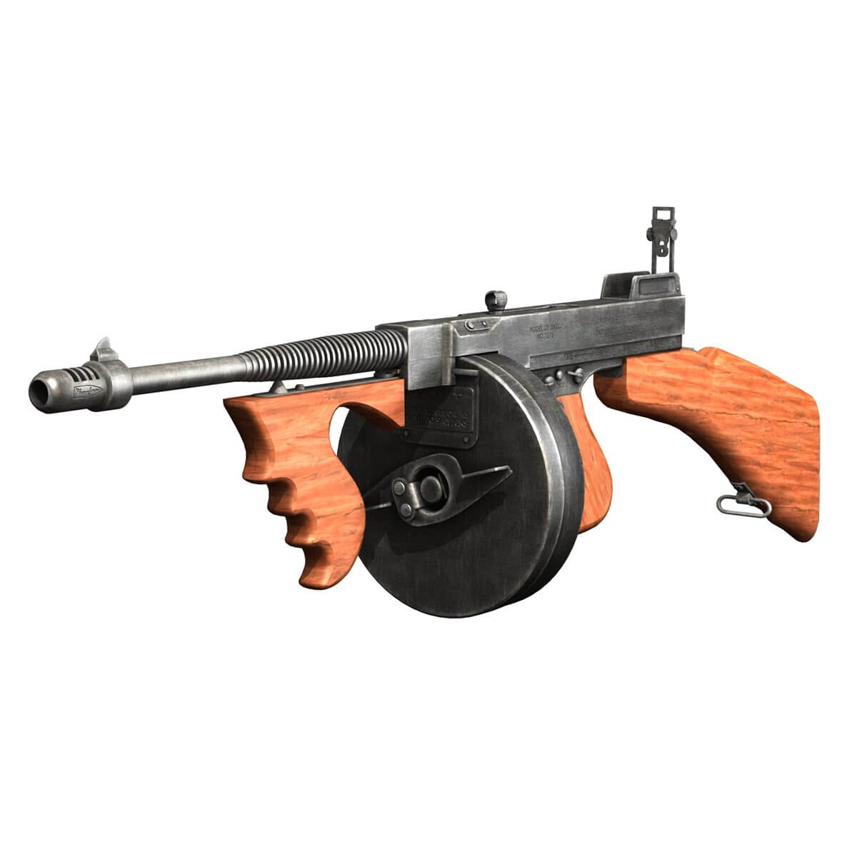 Thompson Submachine Gun - Collection 3D Model by panaristi