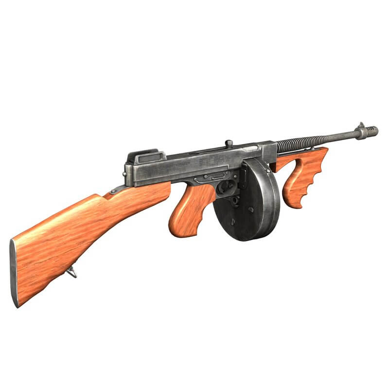 Thompson Submachine Gun - Collection 3D Model by panaristi