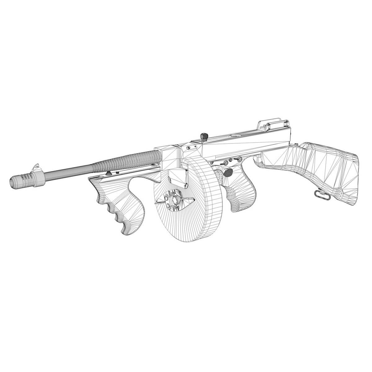 Thompson Submachine Gun - Collection 3D Model by panaristi