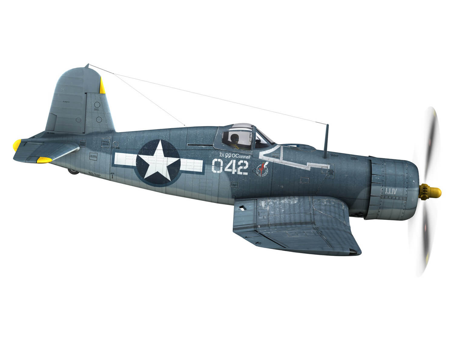 Vought F4U-1A Corsair - 042 3D Model by panaristi