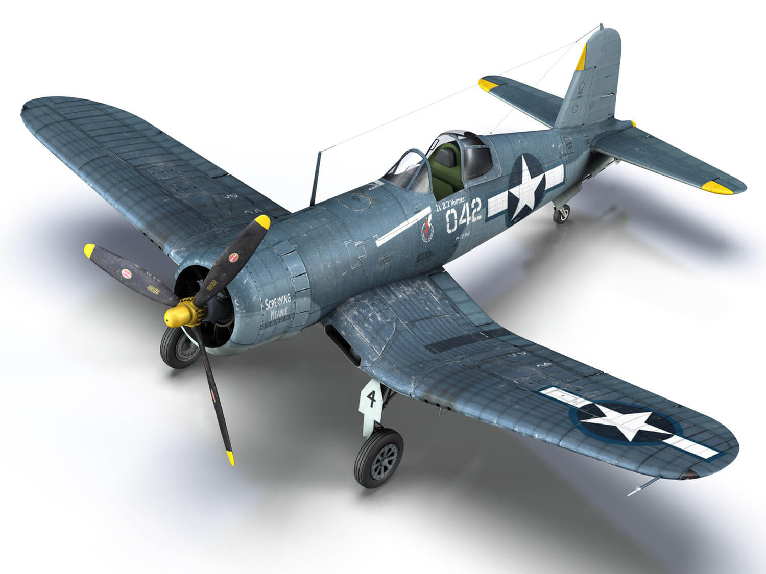 Vought F4U-1A Corsair - 042 3D Model by panaristi