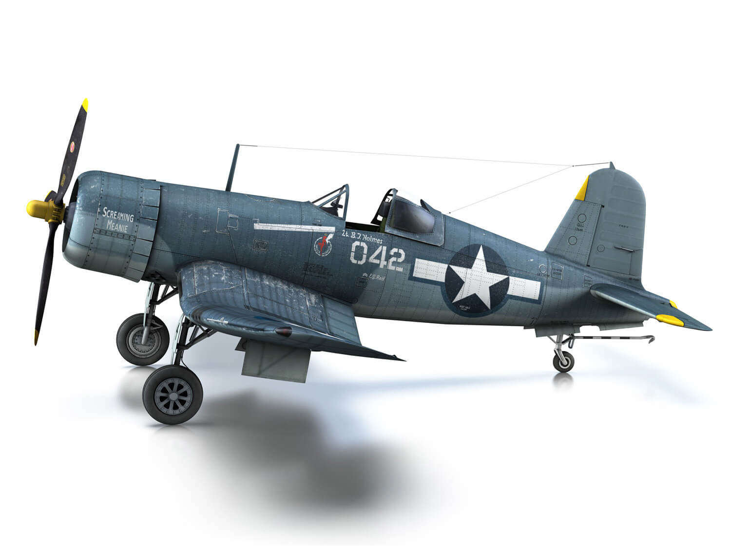 Vought F4U-1A Corsair - 042 3D Model by panaristi