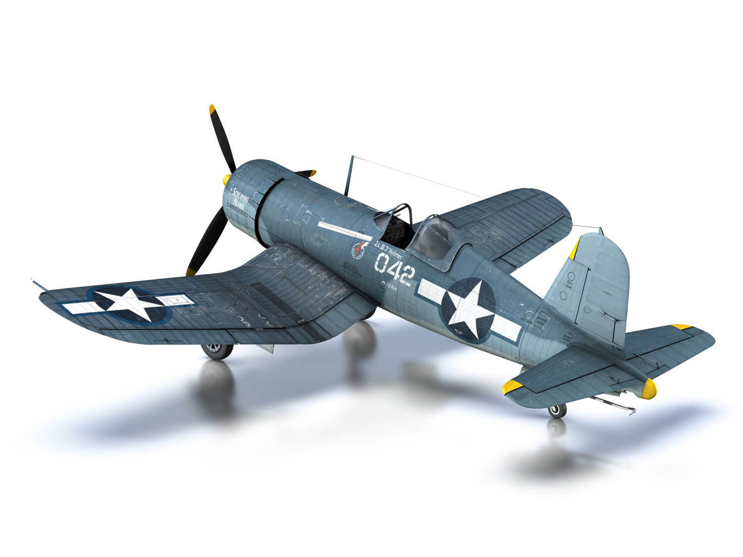 Vought F4U-1A Corsair - 042 3D Model by panaristi
