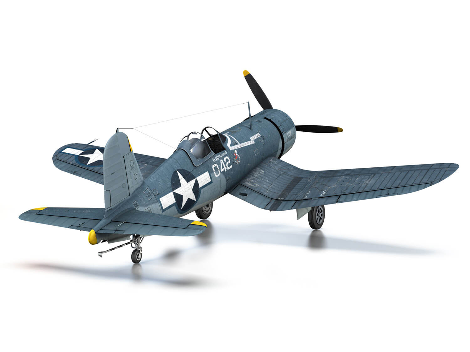 Vought F4U-1A Corsair - 042 3D Model by panaristi