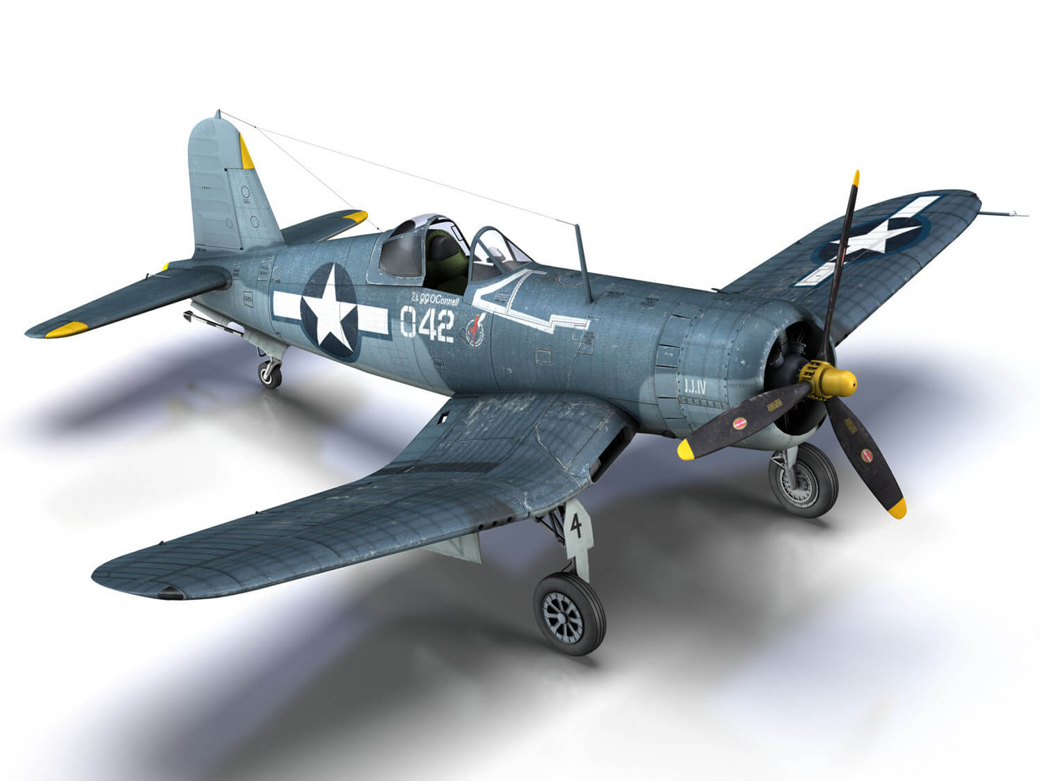 Vought F4U-1A Corsair - 042 3D Model by panaristi