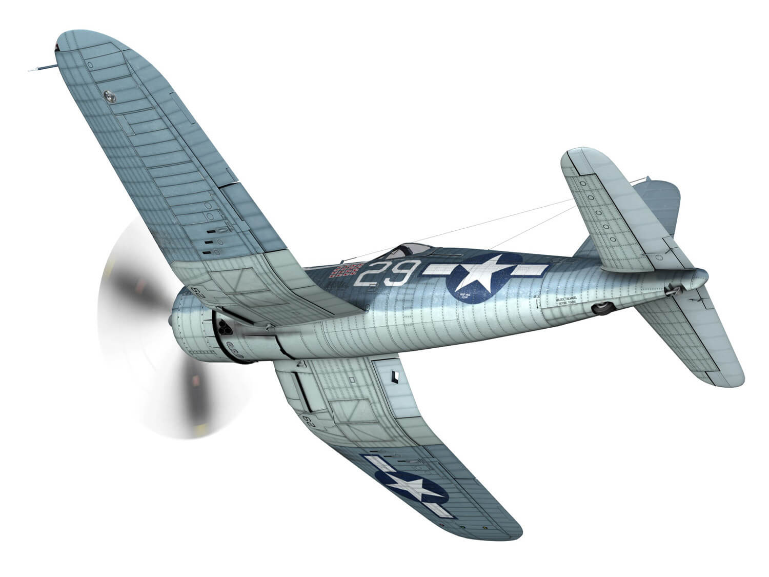 Vought F4U-1A Corsair - 29 3D Model by panaristi